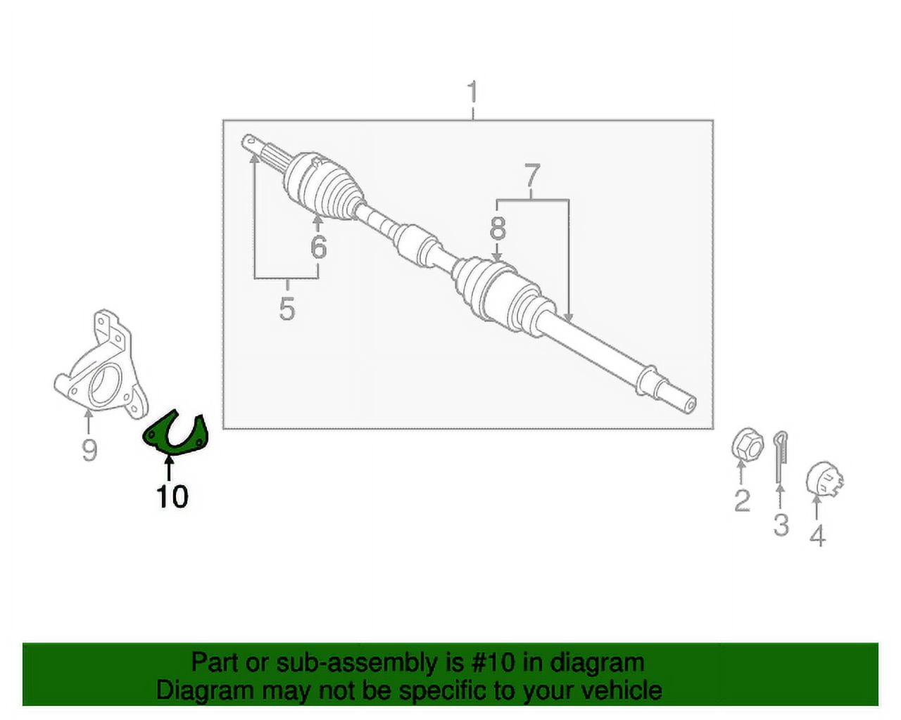 New Genuine Nissan Retainer Bearing,Front Drive Shaft 39776EN000 OEM ...