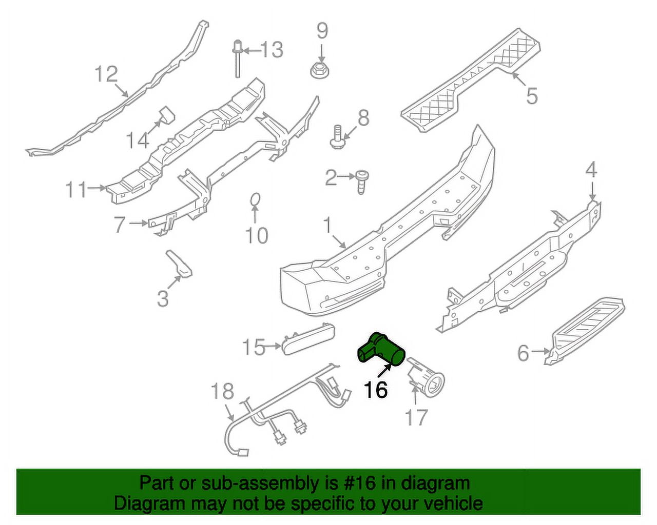New Genuine Nissan Sensor Assy-Sonar 259949GE4A / 25994-9GE4A OEM ...