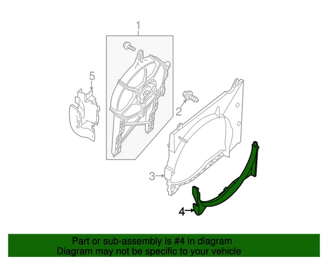 New Genuine Nissan Shroud Lower 21477ZS00A / 21477-ZS00A OEM - Walmart.com