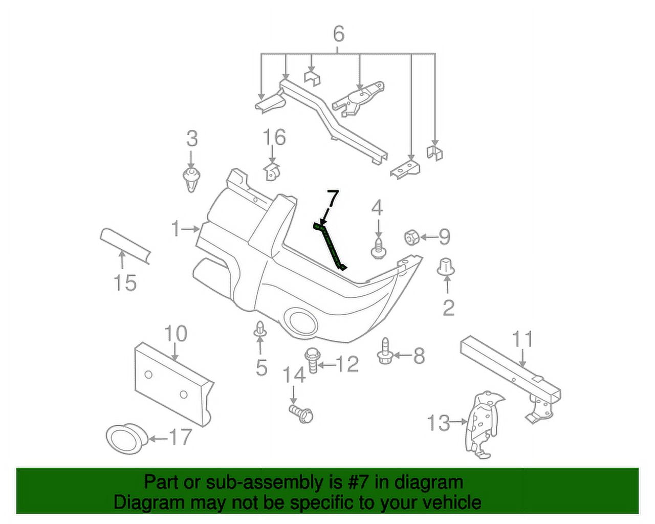 New Genuine Nissan Stay-Front Bumper,Lower 622702S400 / 62270-2S400 OEM ...