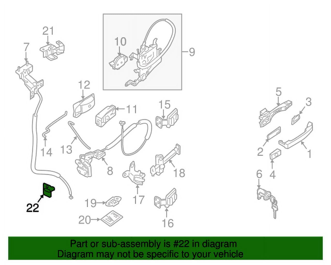 New Genuine Nissan Striker Assy-Back Door,Lower 905761PA0A / 90576 ...