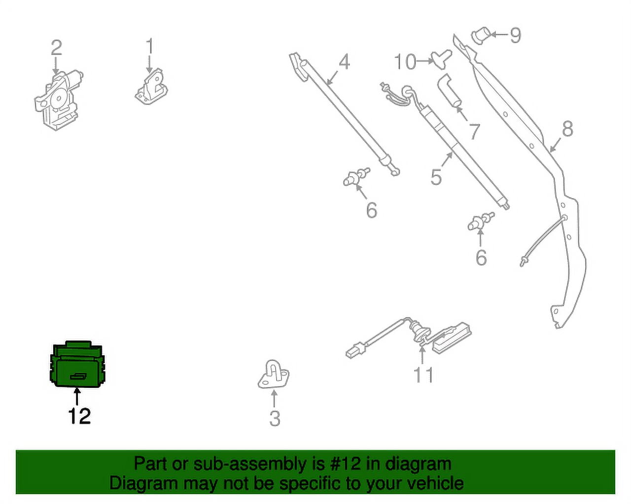 New Genuine Nissan Switch Assy-Back Door Lock 251404BA0B / 25140-4BA0B ...
