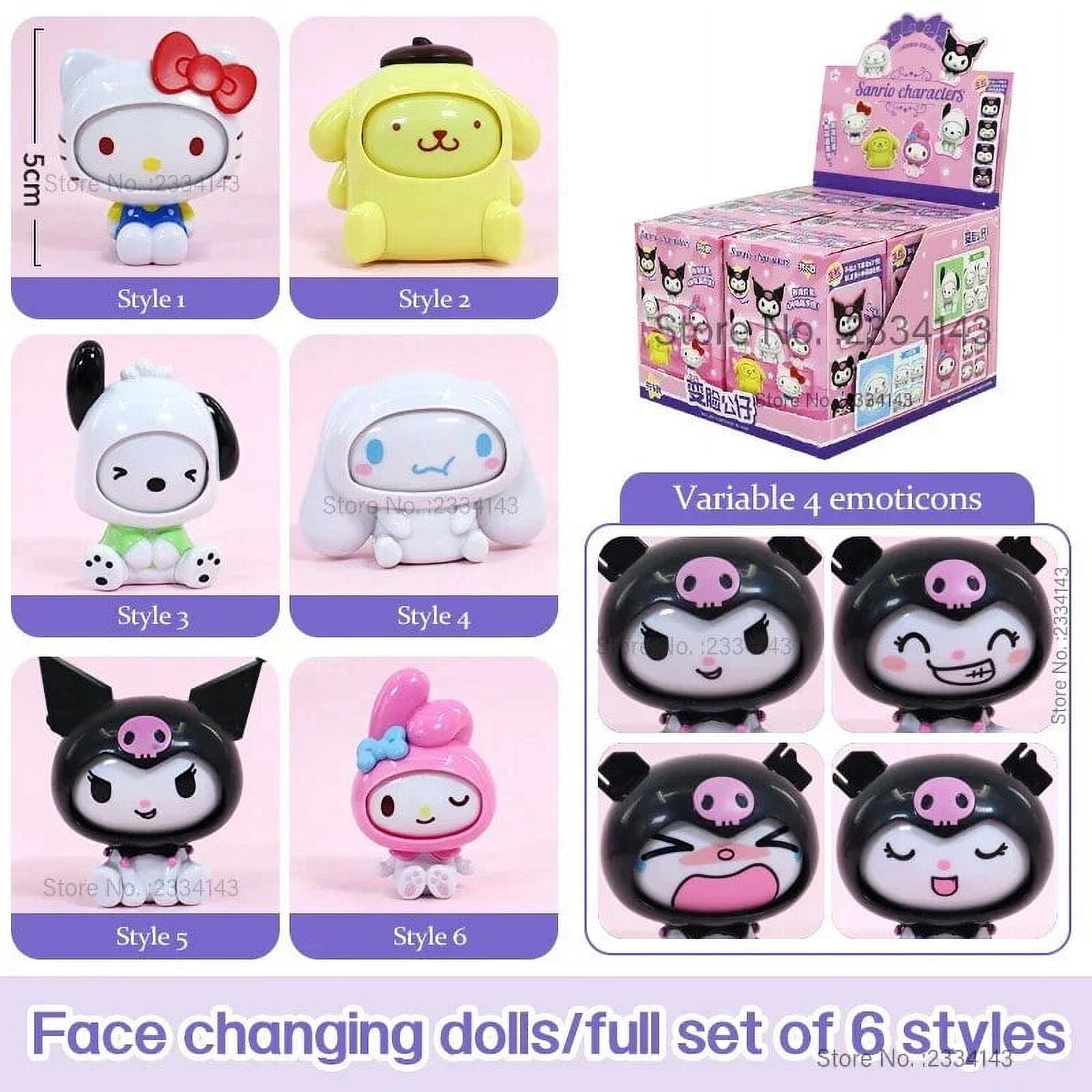 Hello Kitty Kuromi Face Sanrio Figure Change Face Series Blind Box