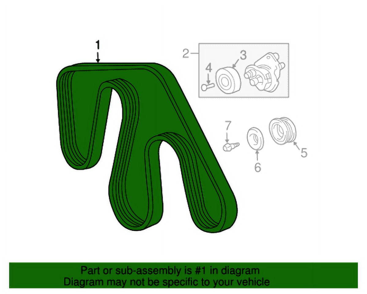 New Genuine Toyota Serpentine Belt V-Ribbed 99367H2120 OEM - Walmart.com