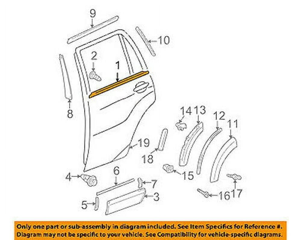 New Genuine Toyota Tacoma Front Door Weatherstrip OE 6816204050 ...