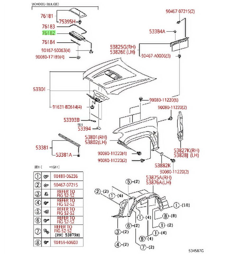 New Genuine Toyota Tacoma Hood Air Intake Scoop Guide OE 7618204011 ...