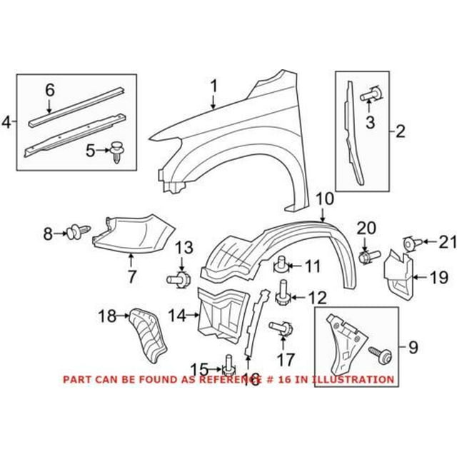 New Genuine Toyota Tundra Front Fender Liner Seal Left OE 538830C040 ...