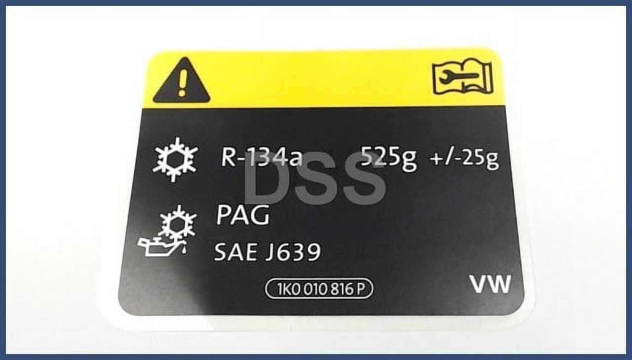 New Genuine Volkswagen Sticker 5C6010008 / 5C6-010-008 OEM - Walmart.com