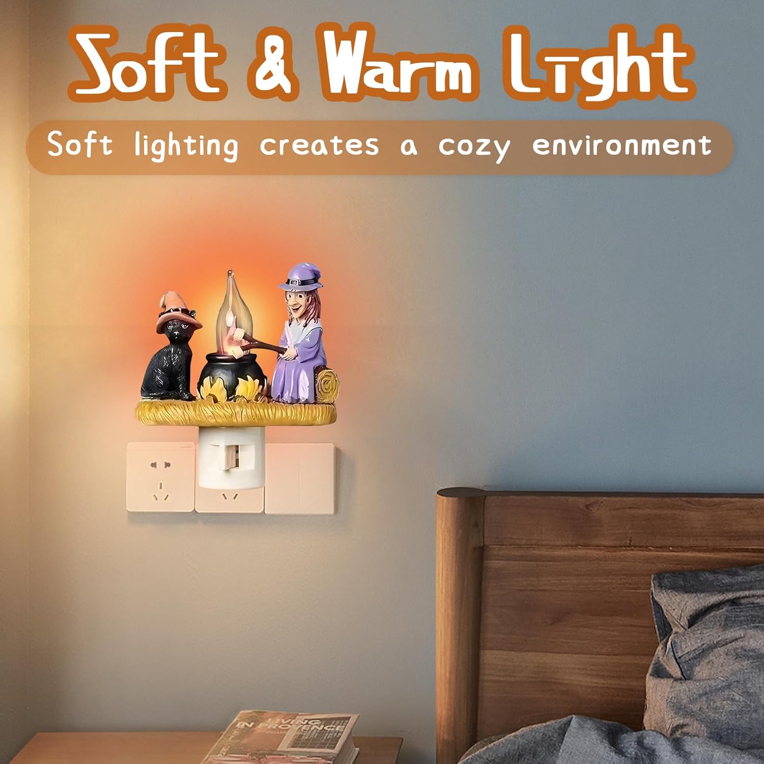 New Ghost Campfire Flickering Nightlight 3D Led Electric Ghost Campfire ...