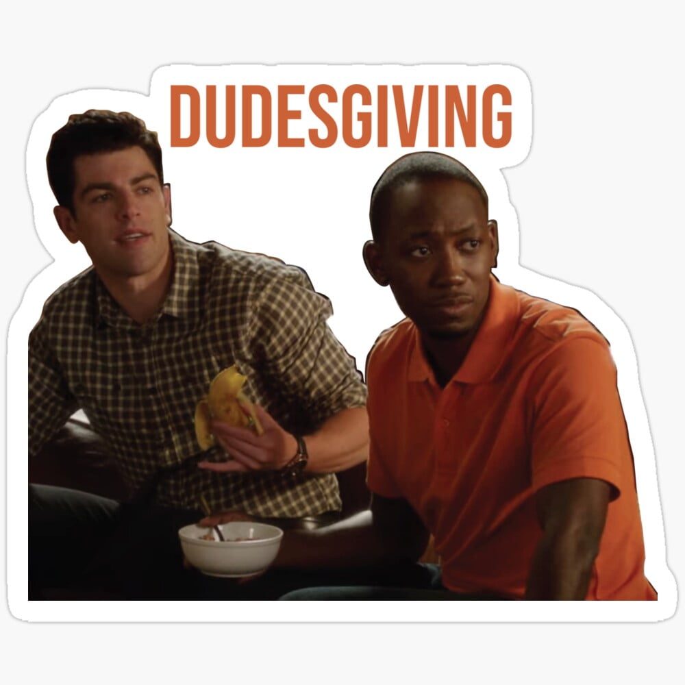 New Girl Dudesgiving Schmidt Winston Sticker Phone Decal Water Bottle ...