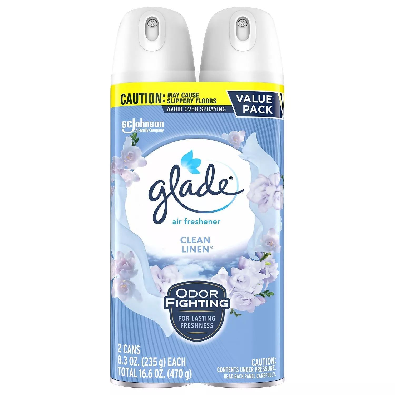 New Glade Air Freshener Aerosol Clean Linen Scent 8.3 Oz. 2/Pack ...