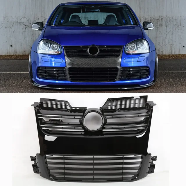 New Gloss Black R32 Style Front Bumper Grille for Golf 5 V MK5 2005 ...