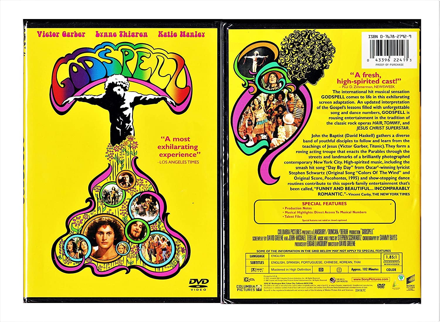 Sony Pictures Godspell DVD - Music & Performance, Movie Song Release ...
