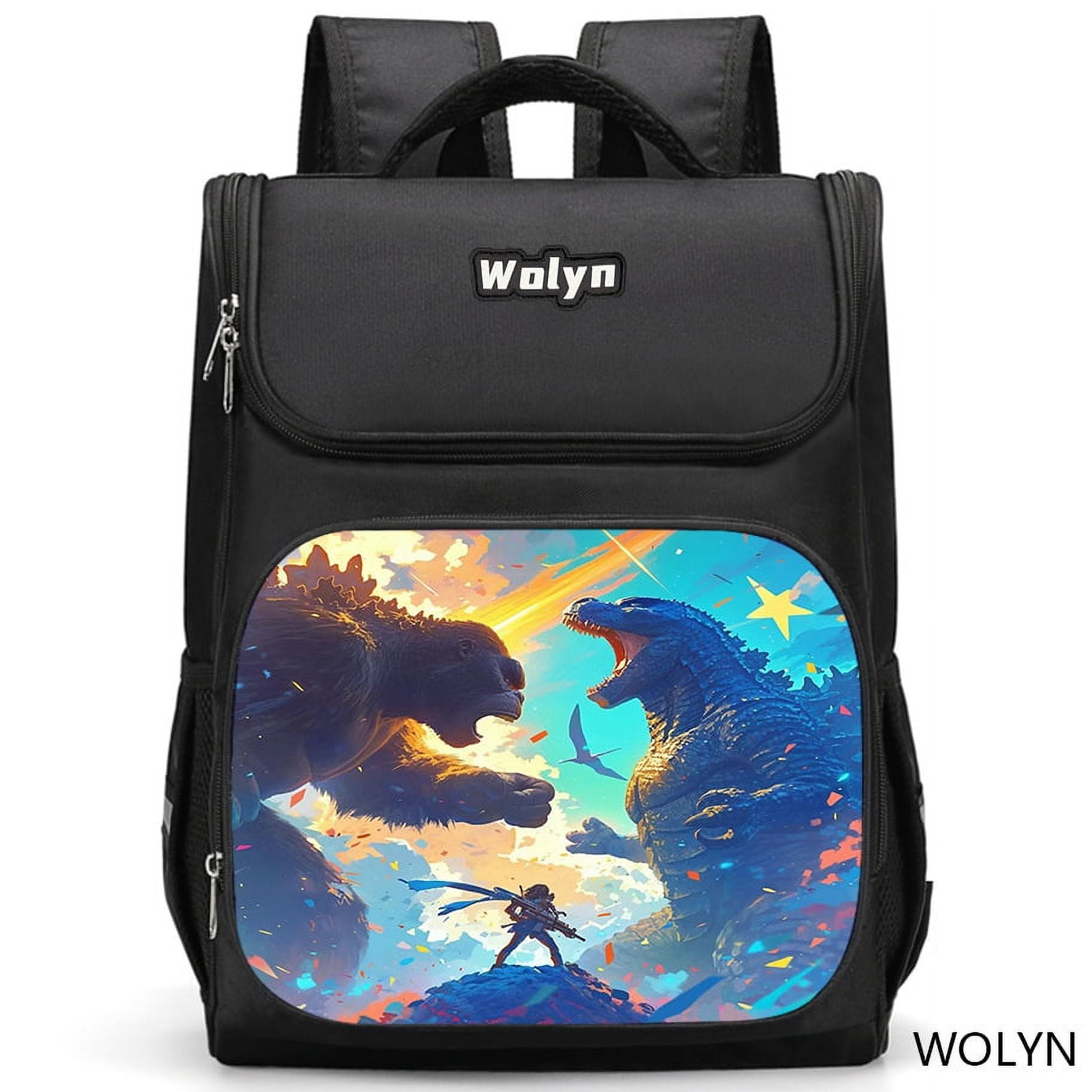 New Godzilla vs. King Kong Backpack for students Space Backpack for ...
