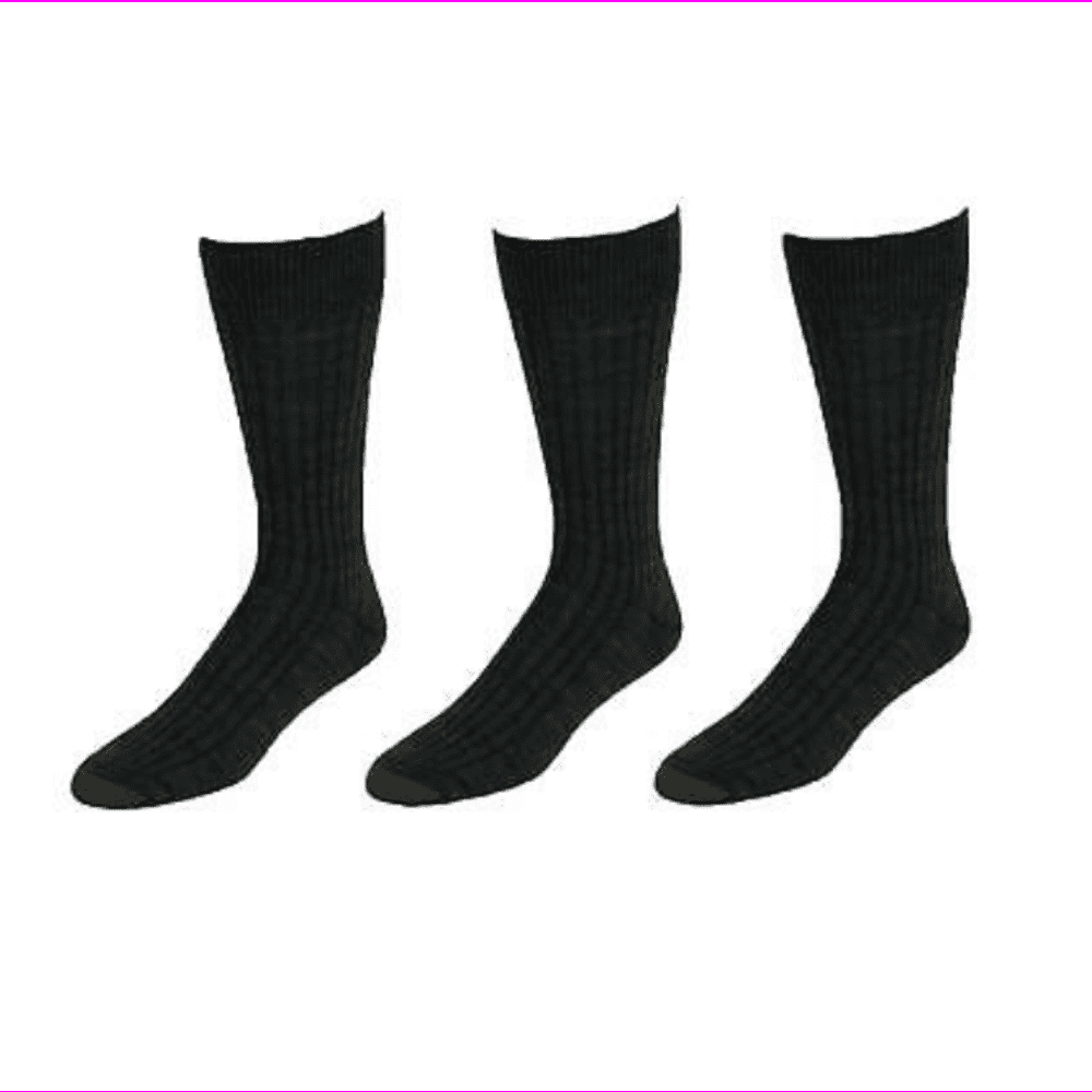 New Gold Toe Men's Windsor Wool Socks (Pack of 3) One Size/Black ...