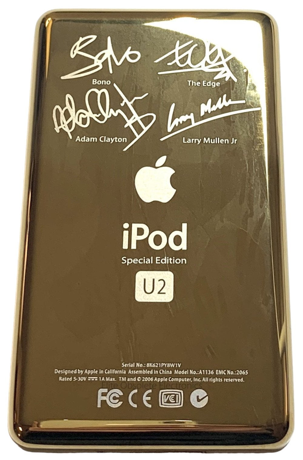 New Gold U2 Edition iPod Classic 5th 6th 7th Thick Back Bottom Rear ...