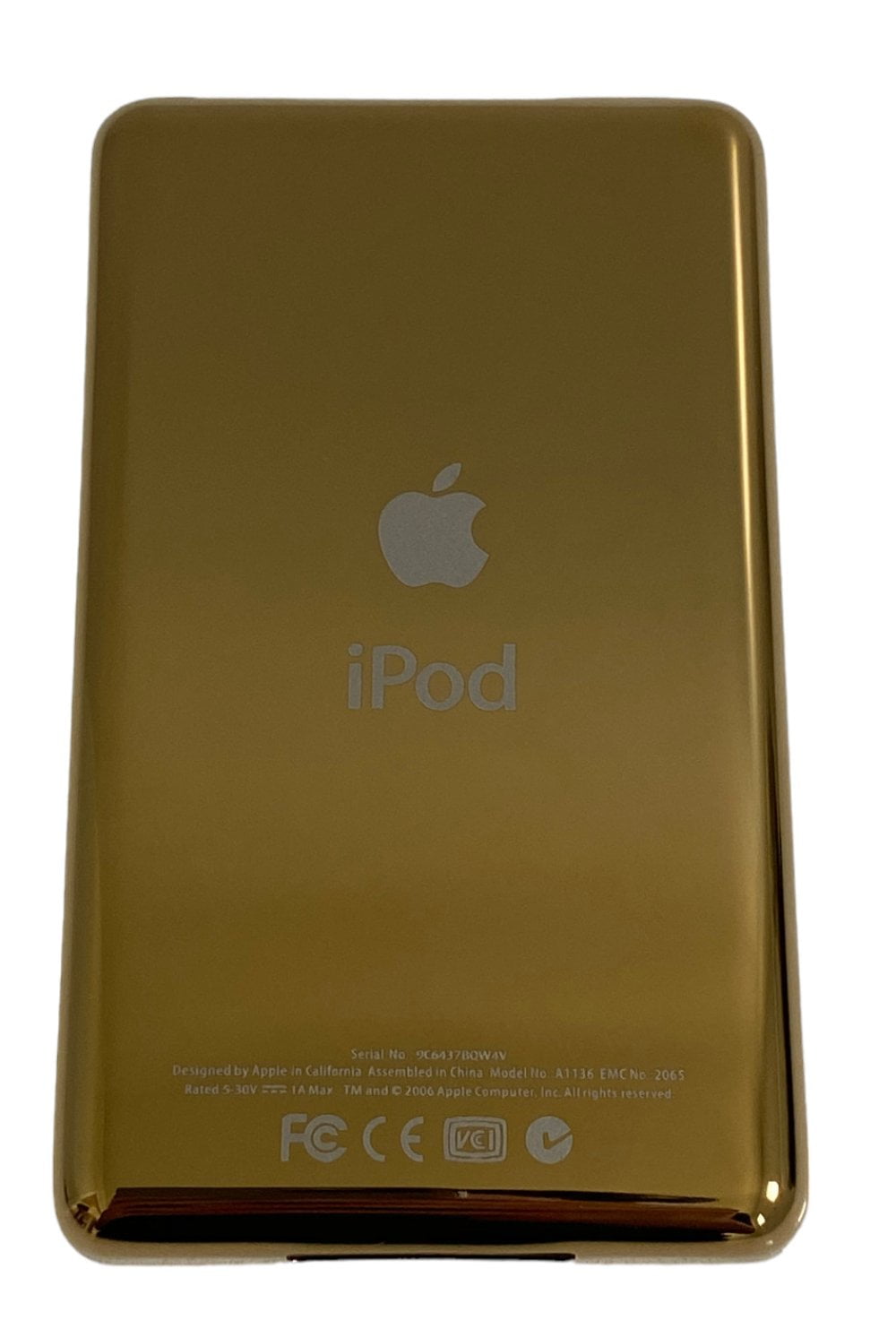 New Gold iPod Classic 5th 6th 7th Thick Back Bottom Rear Metal Chrome ...