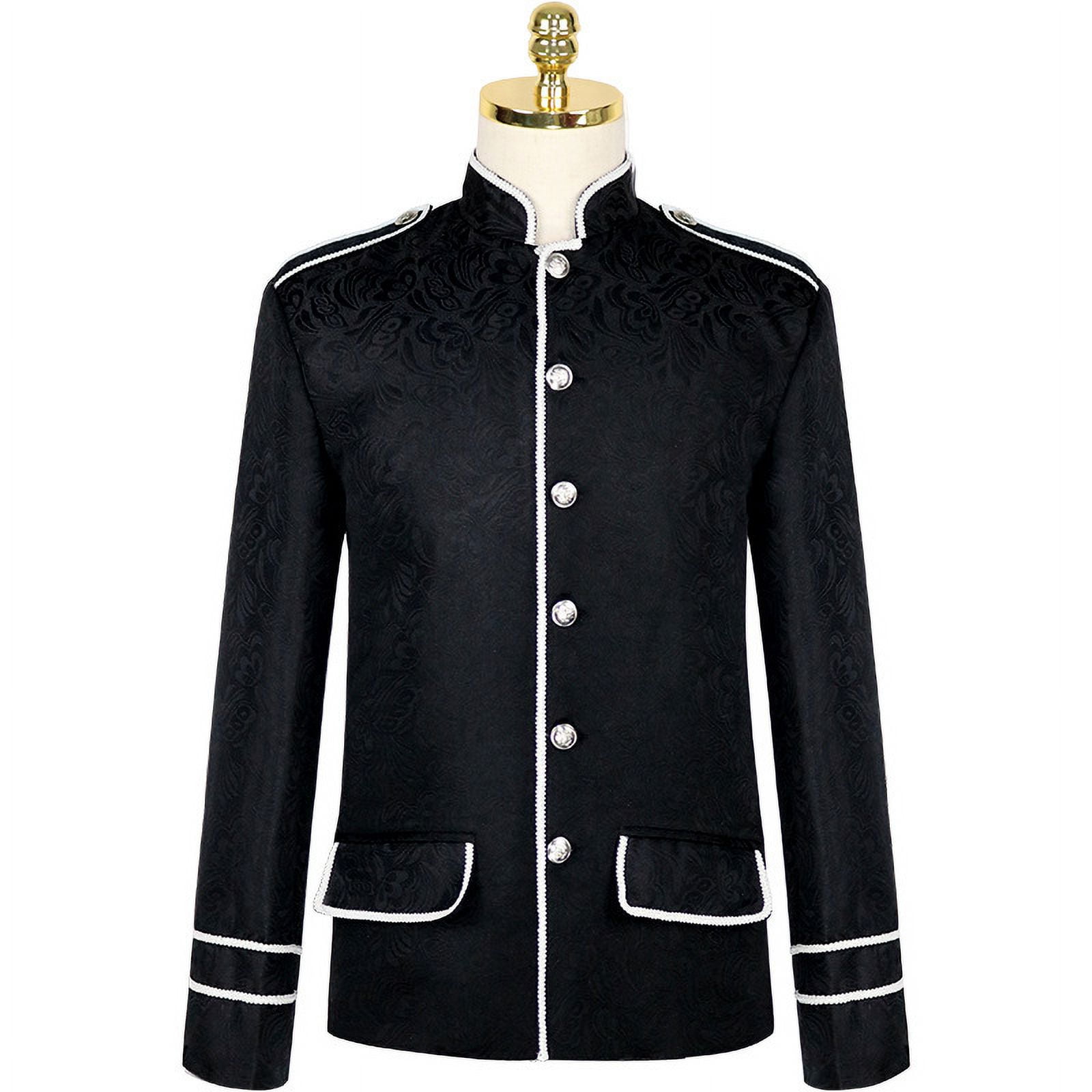 New Gothic Suit Men Luxury Jacquard Jacket Male Wedding Prom Party ...
