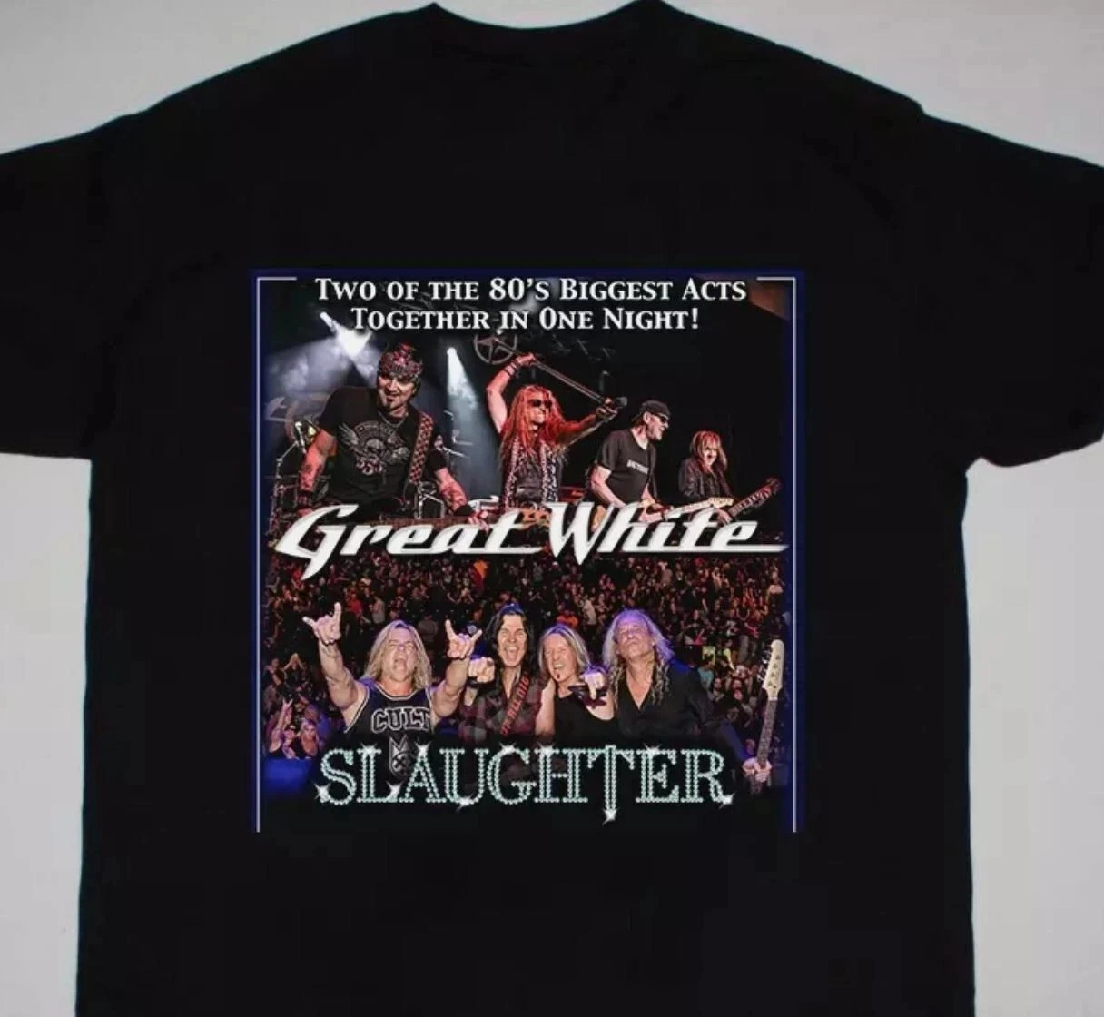 New!!! Great White with Slaughter Band Live In Concert 2025 T Shirt ...