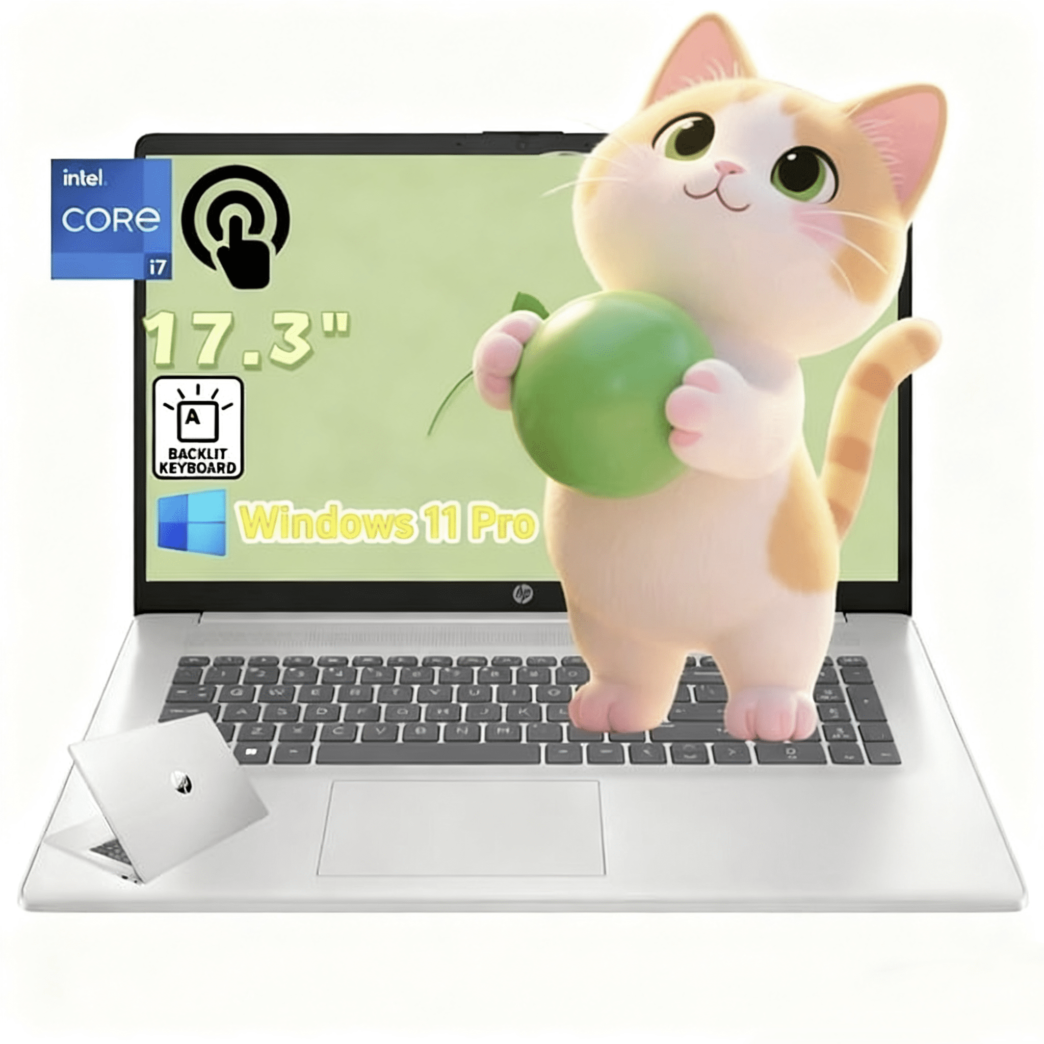 New HP 17t-cn200 17.3" HD Touchscreen Laptop,13th Gen Intel Core i7 ...