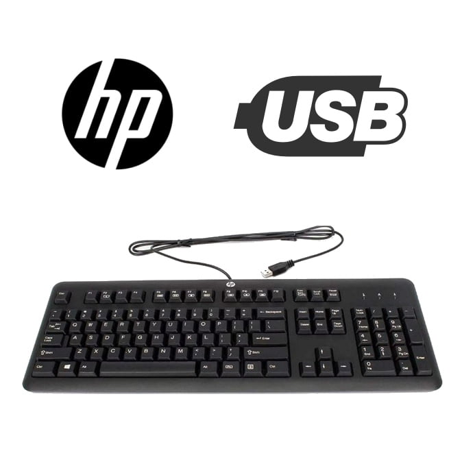 New HP 672647-003 KU-1156 Wired Standard USB Computer Desktop Keyboard ...