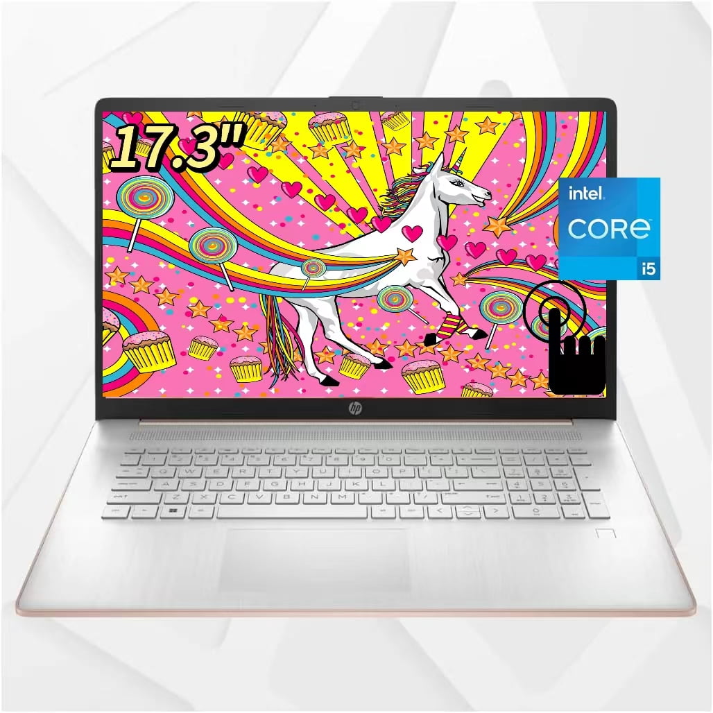 New HP Essential 17.3" HD Touchscreen Laptop, Intel Core i5-1335U, 8GB ...