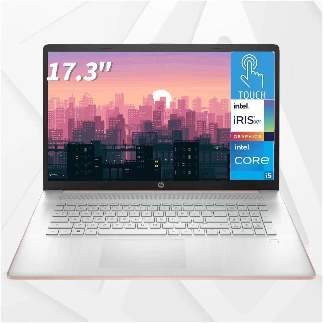 New HP Essential 17t-cn300 Laptop, 17.3" HD+ Touchscreen 60Hz, Intel Core i5-1335U, Intel Iris ...