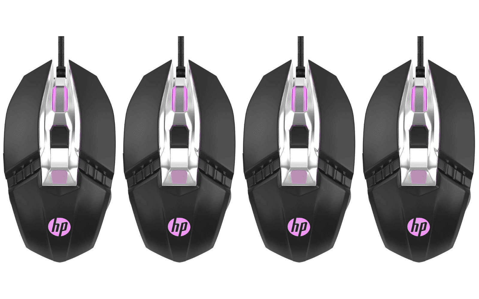 (4 pack) New HP Mouse (M270) RGB Backlit Programmable PC Gaming Mouse ...