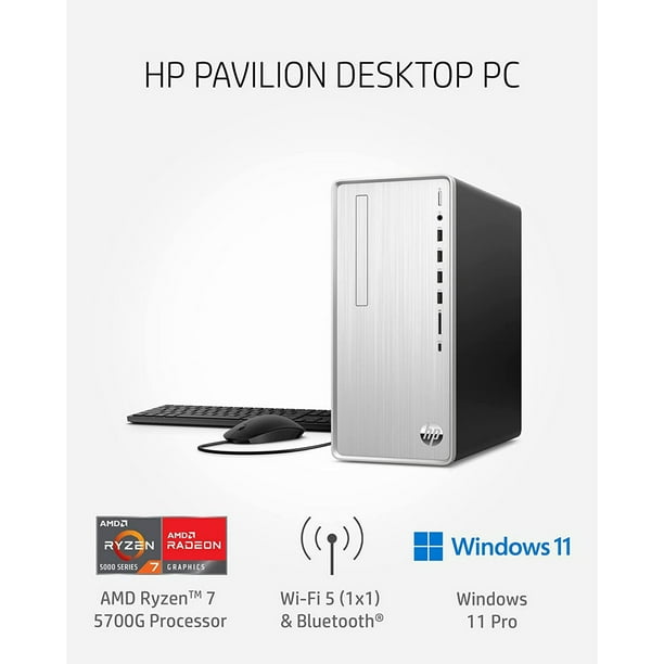 New HP Pavilion Desktop PC, AMD Ryzen 7 5700G, 16 GB RAM,1TB SSD ...