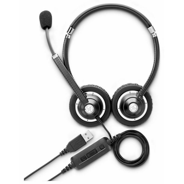 New HP UC Stereo USB Wired Headset HSC012 797433-001 K7V17AA - Walmart ...