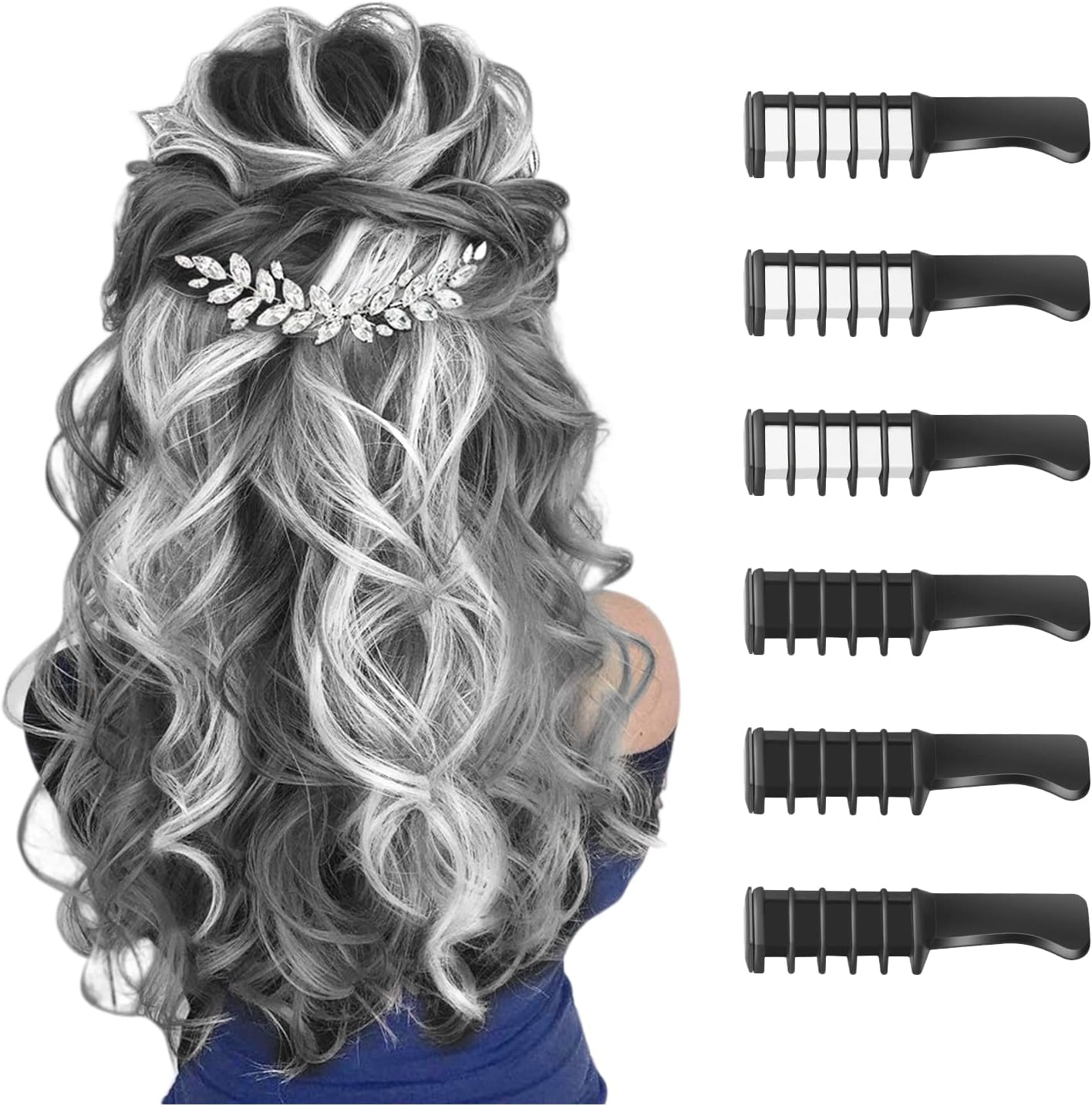 New Hair Chalk Comb Temporary Hair Color Dye for Girls Kids, Washable ...