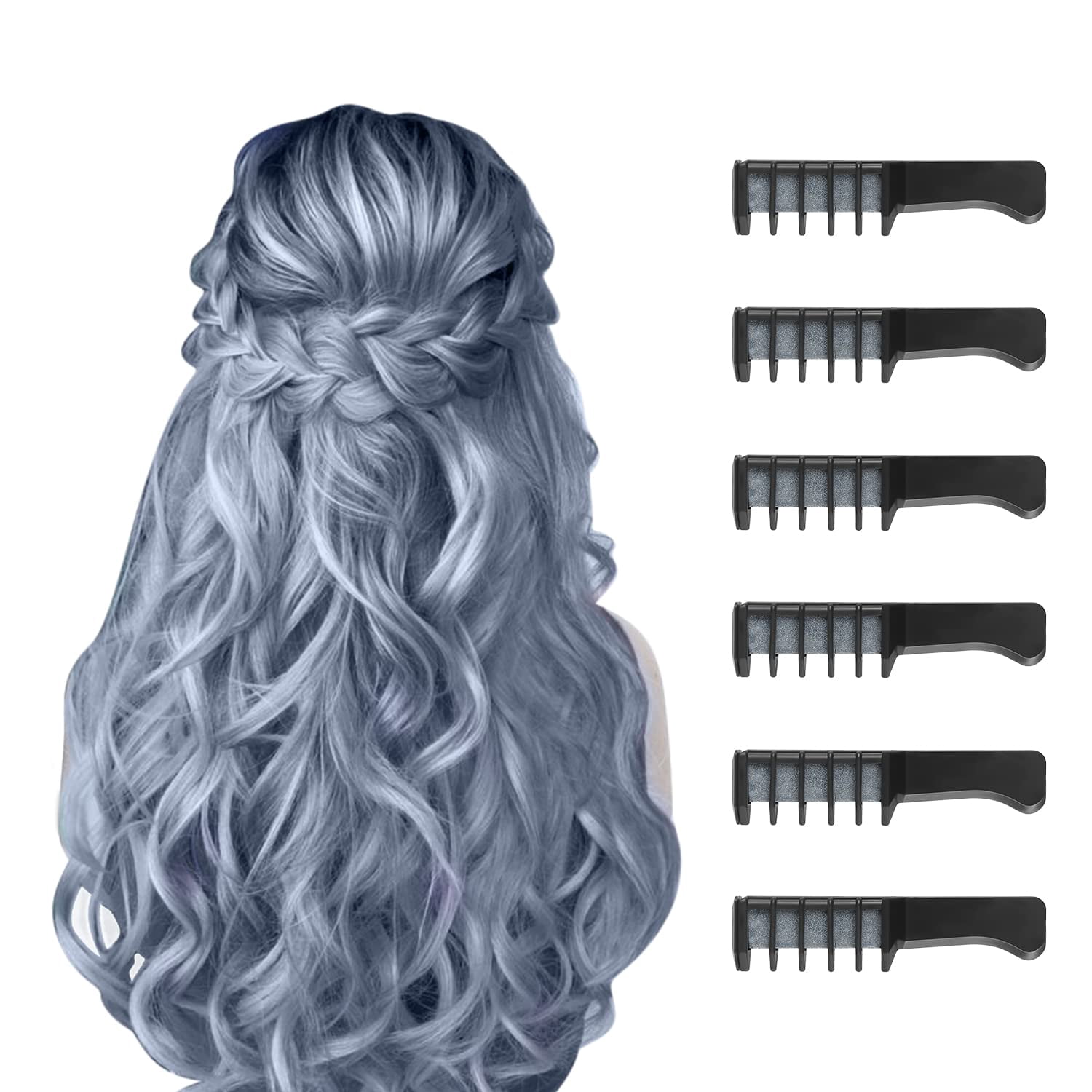 New Hair Chalk Comb Temporary Hair Color Dye for Girls Kids, Washable ...