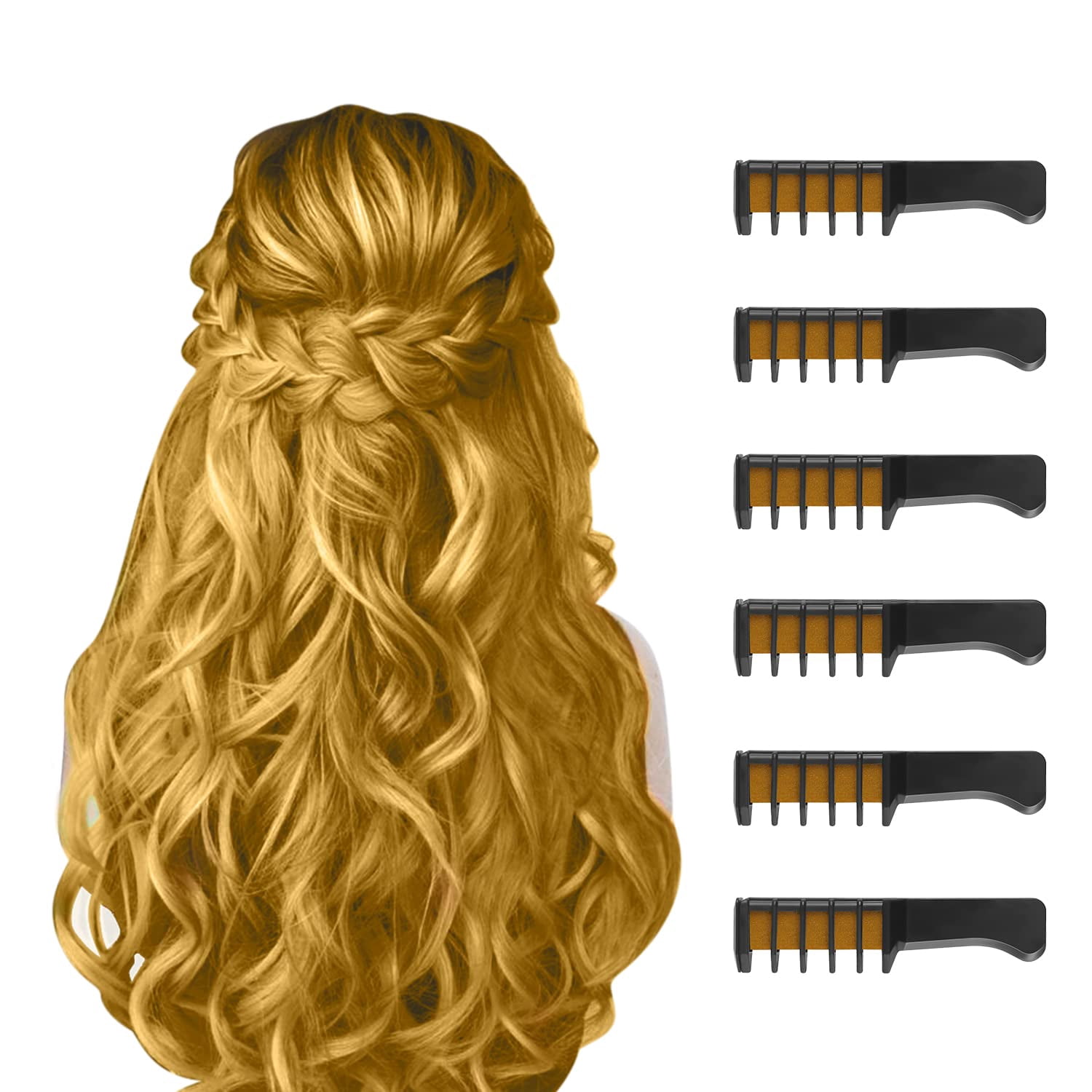 New Hair Chalk Comb Temporary Hair Color Dye for Girls Kids, Washable ...
