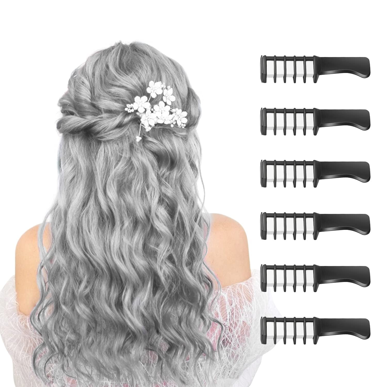 New Hair Chalk Comb Temporary Hair Color Dye for Girls Kids, Washable ...