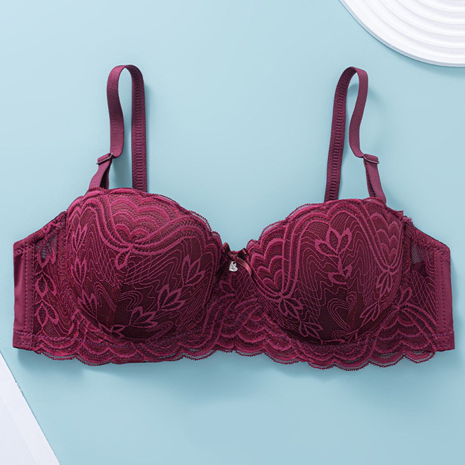 New Half Cup Plus Size Lingerie With Sexy Lace Ribbon And Steel Ring ...