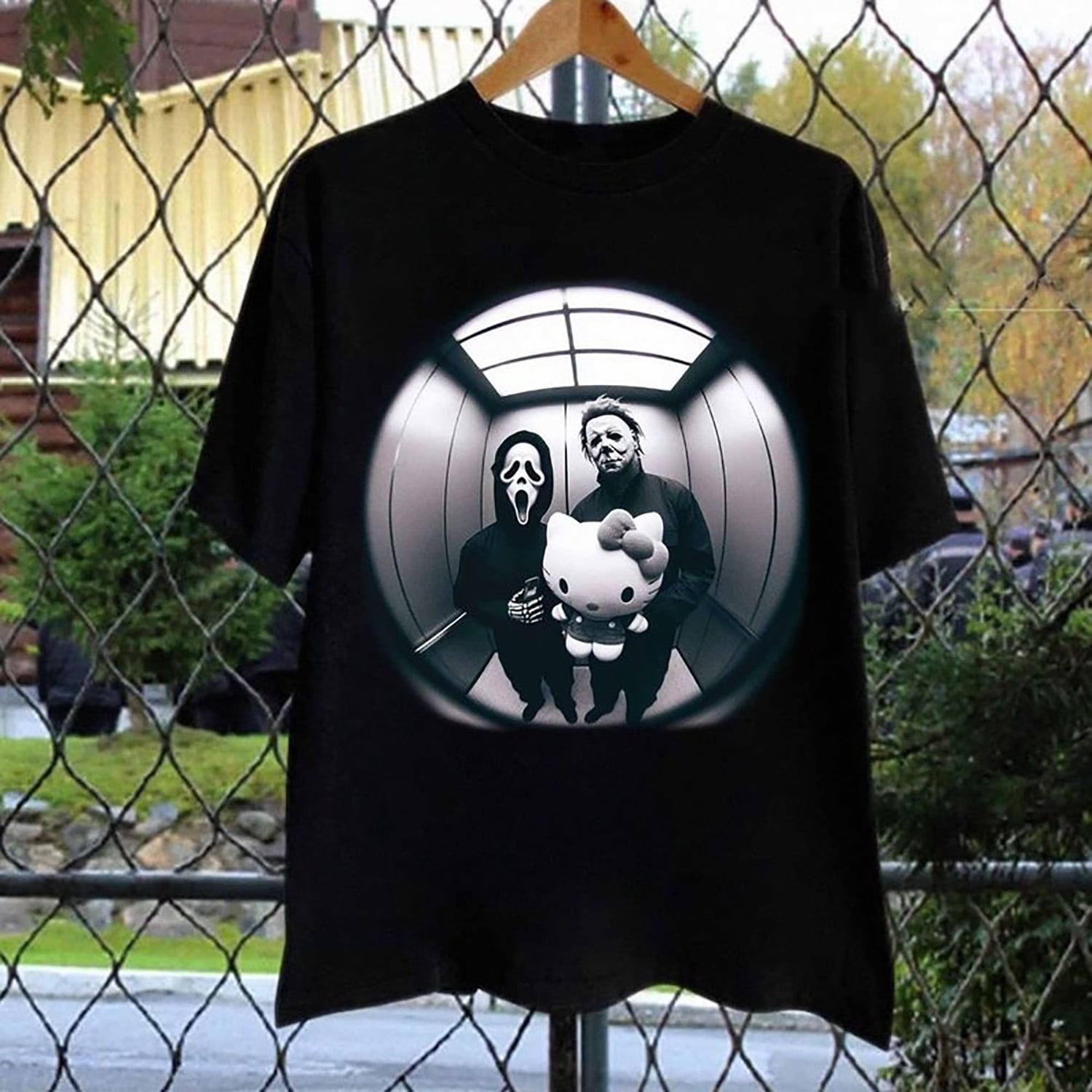 New Halloween Michael Myers and Ghost Face Hello Kitty Shirt, Halloween ...