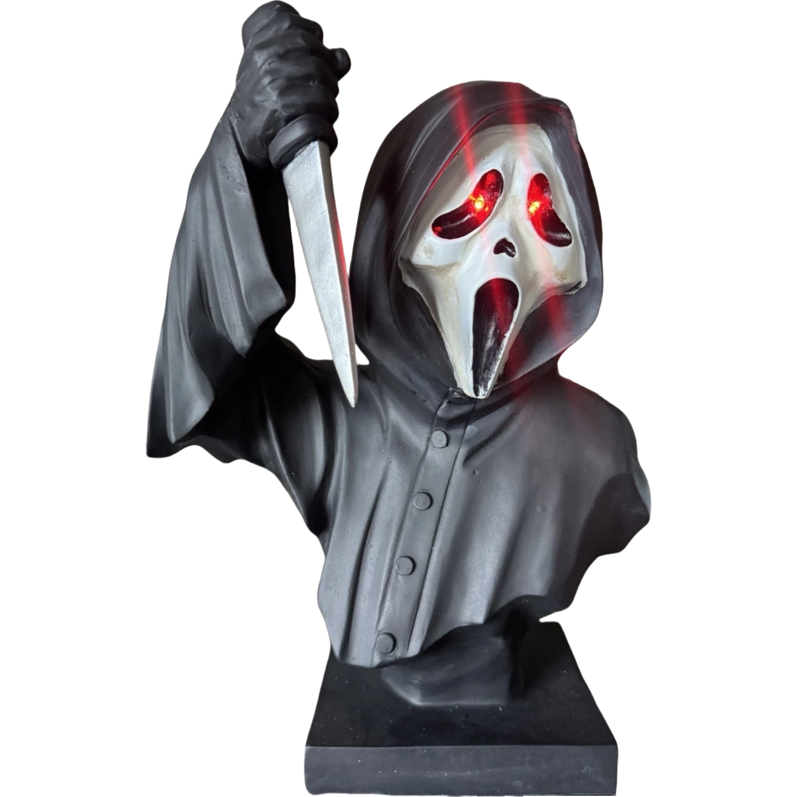 New Halloween Very Rare Ghost Face Lit Eyes Figurine - 2025 Ghost Face ...