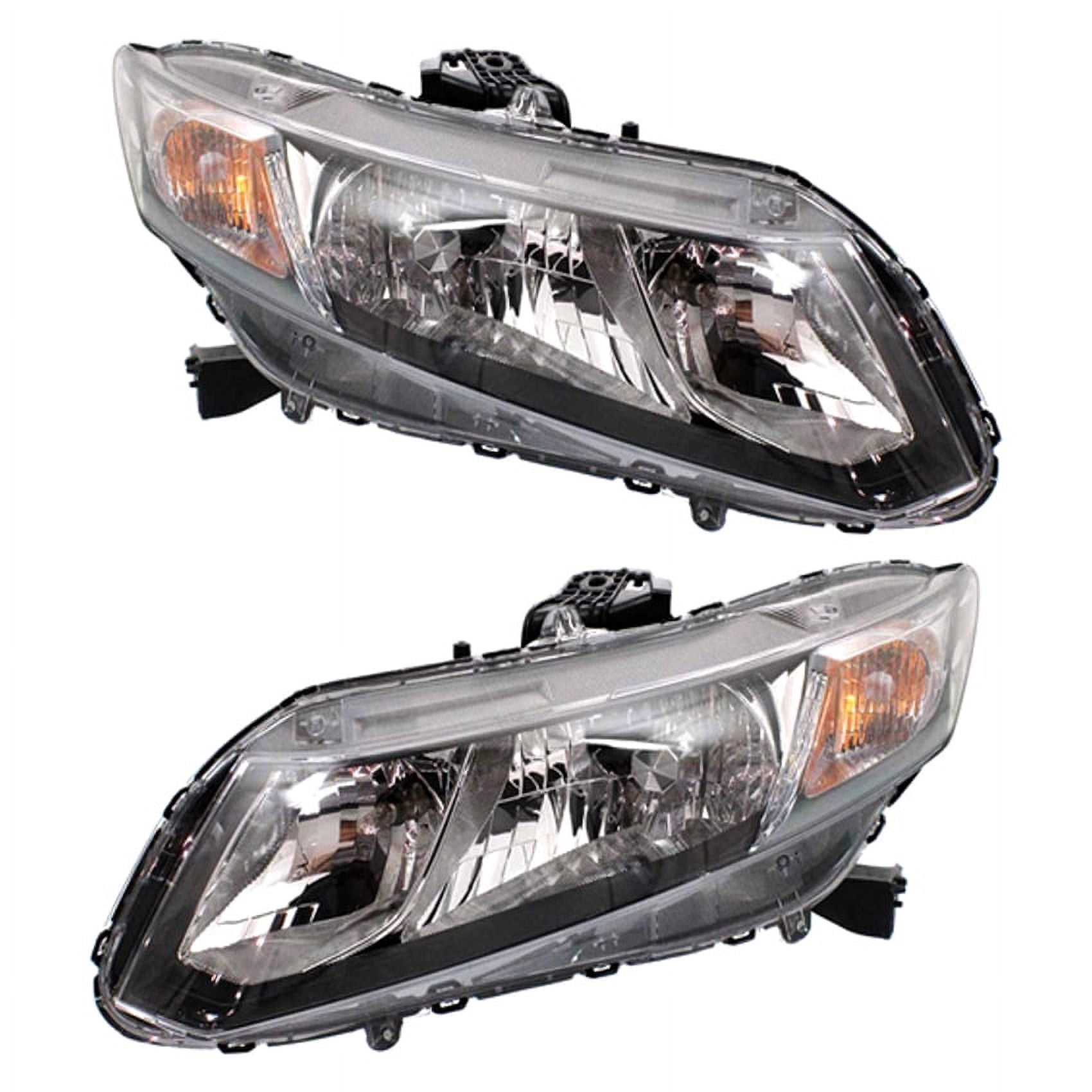 New Halogen Headlight Compatible With Honda Civic Ex Si Sedan 2013-2015 ...