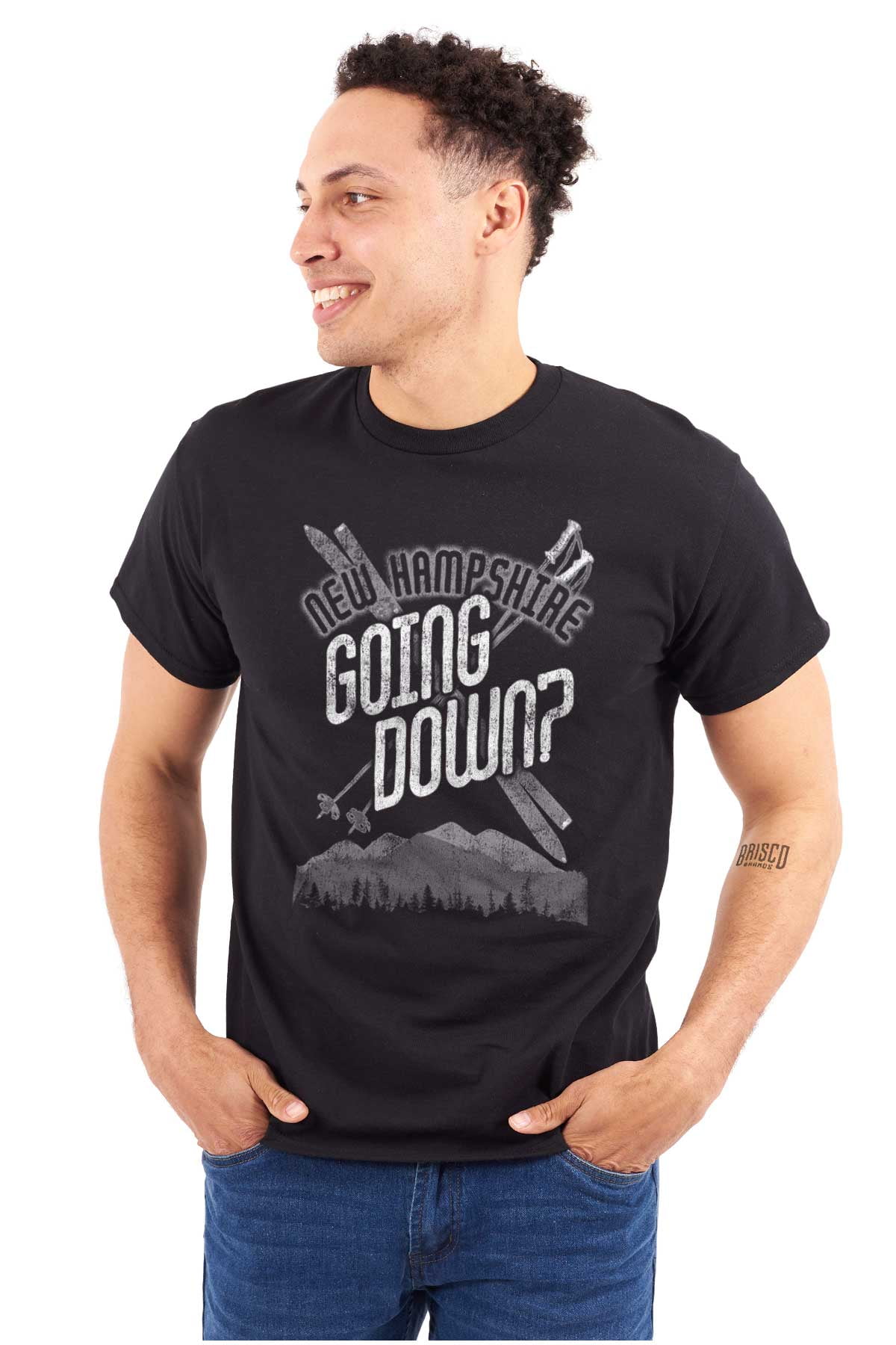 New Hampshire Going Down Ski Slope Plus Size Crewneck Graphic Tee Shirt ...