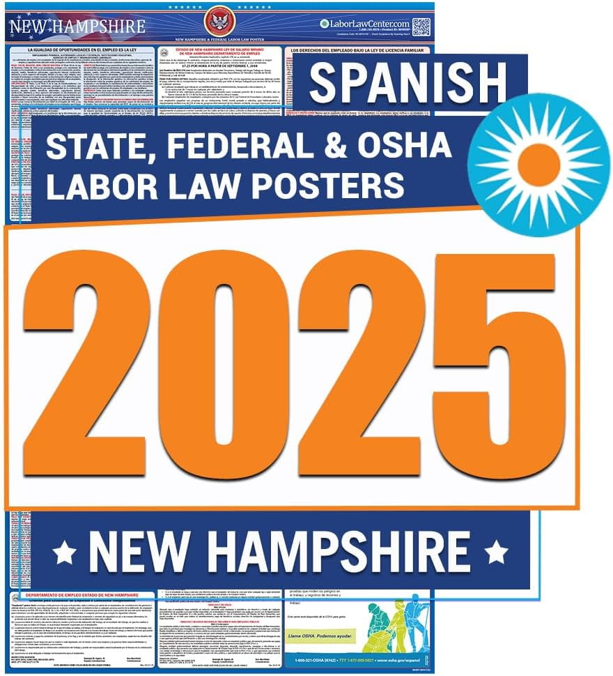 New Hampshire Labor Law Poster 2025- State, Federal, OSHA Compliant ...