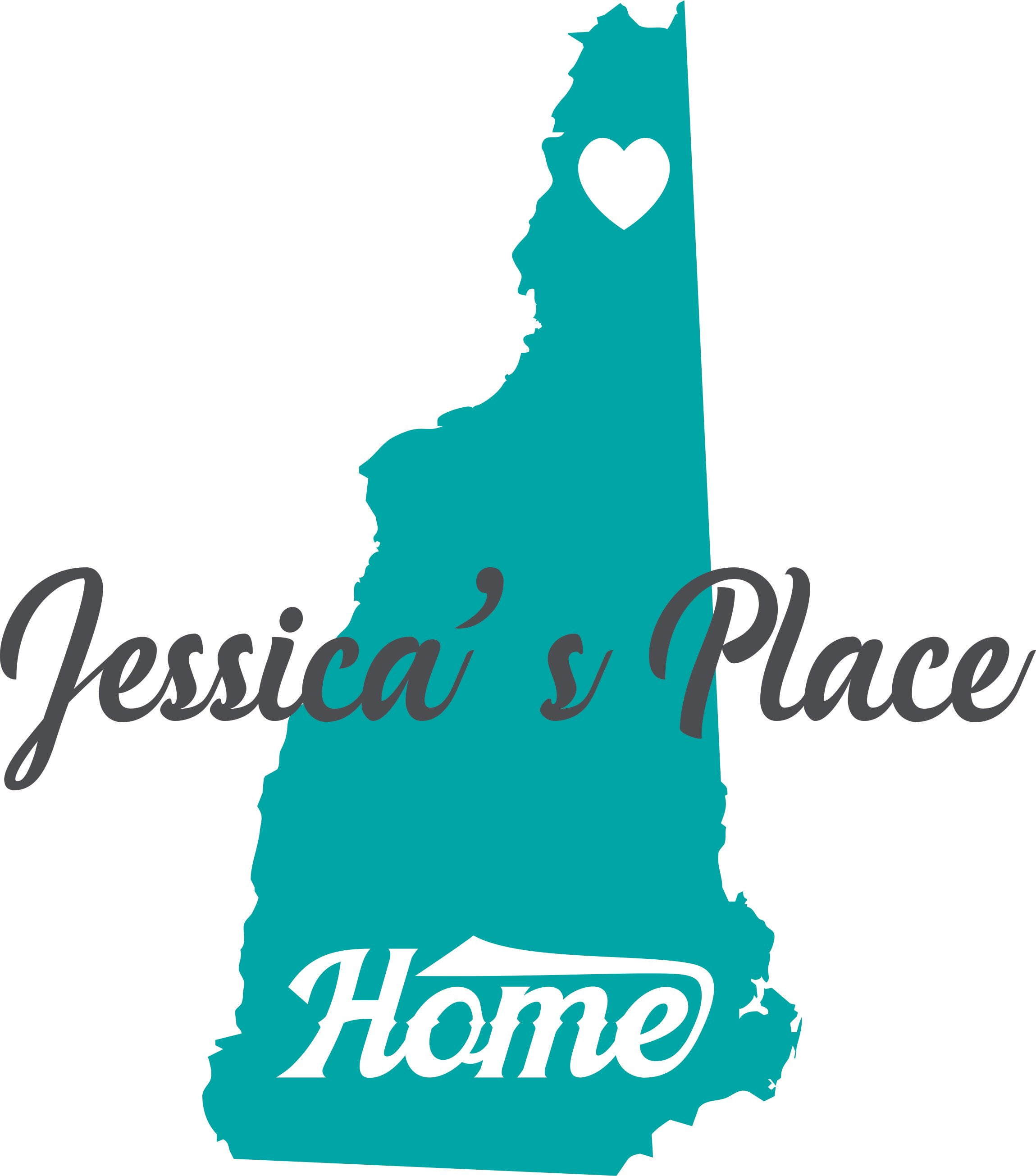 New Hampshire Manchester USA State Map Customized Wall Decal - Custom ...