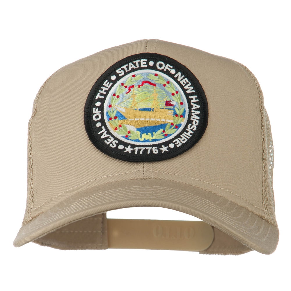 New Hampshire State Patched Mesh Cap - Khaki OSFM - Walmart.com