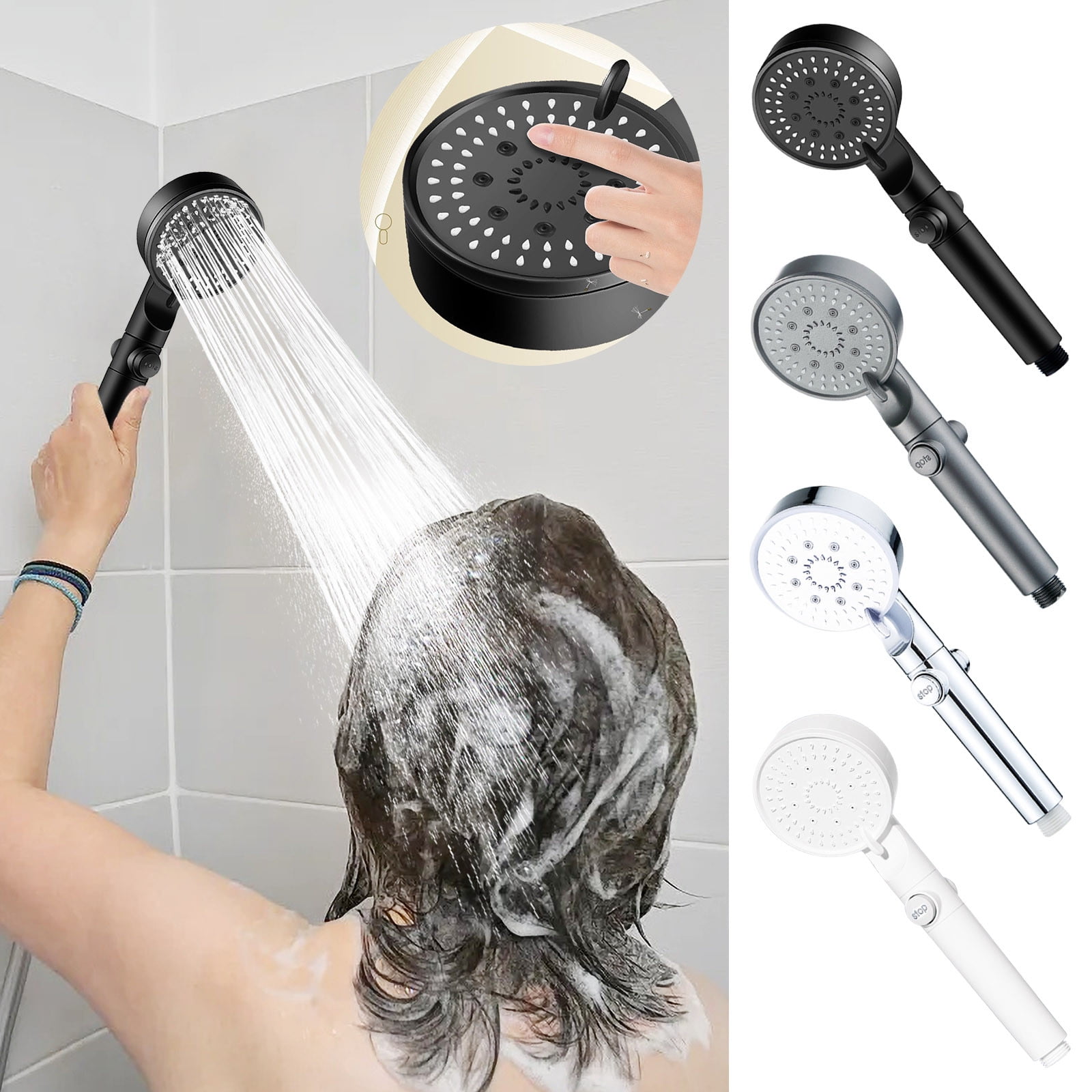 New Handheld Shower Head With On Off Switch Multifunctional Hand Shower
