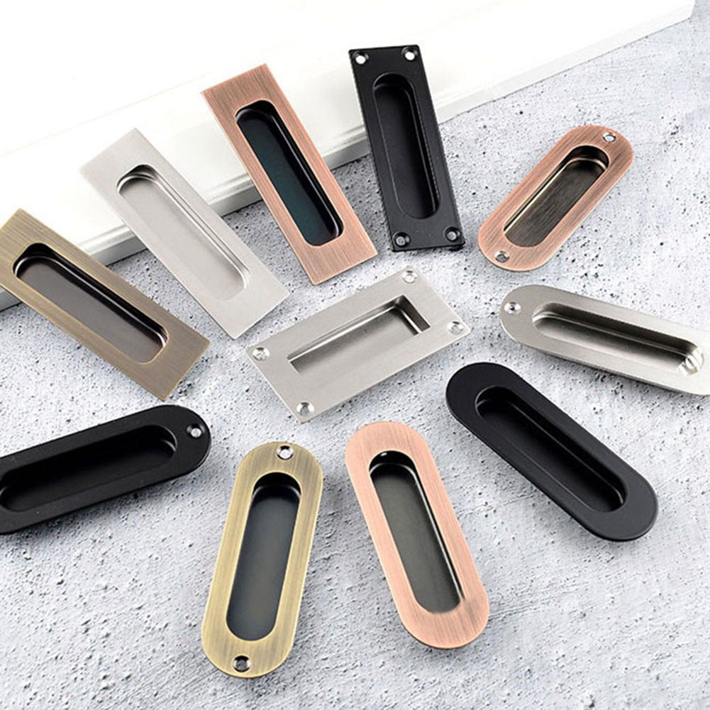 New Handle Door Knobs 120*40Mm 1Pcs Embedded Flush Pull Door Invisible ...