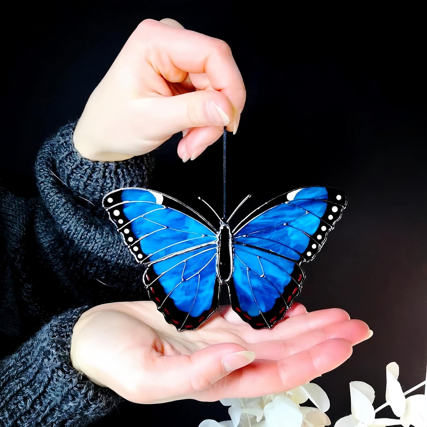 New Handmade Butterfly Suncatcher, Stained Butterfly Sun Catcher, Stain ...