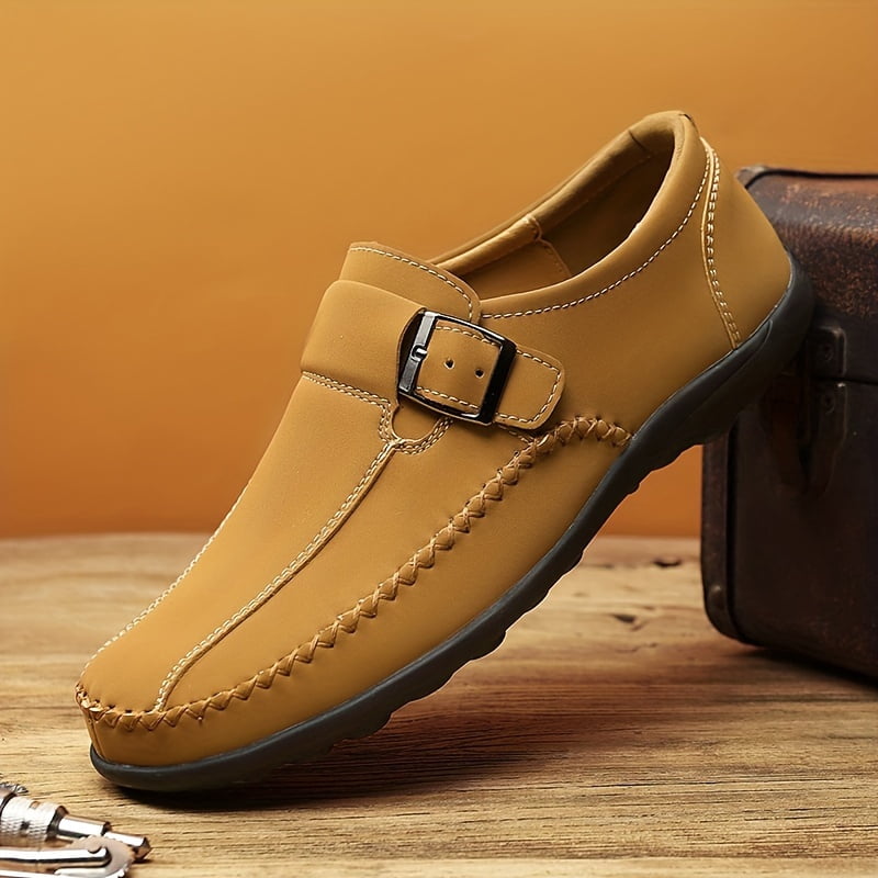 New Handmade Stitched Men'S Shoes, Slip-On Casual Shoes with Soft Upper ...