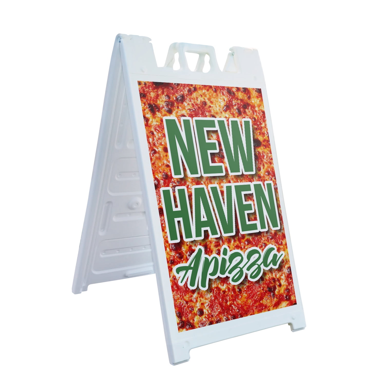 New Haven Apizza 24" x 36" Double Sided A-Frame Sidewalk Sign Includes ...