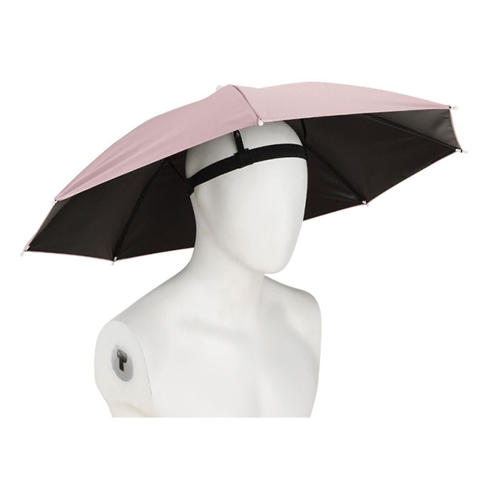 New Head Wearing Sunshade Windproof Umbrella Head Hats Rain Gear Head ...