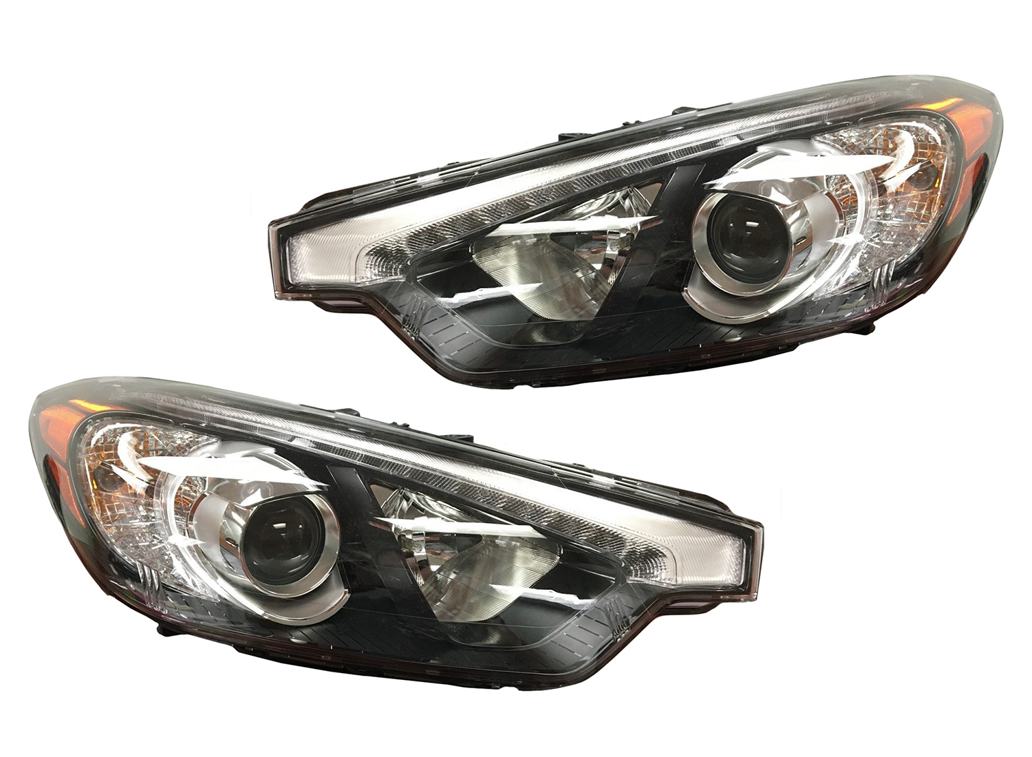 New Headlight Pair Fits Kia Forte 2014-2015 Ki2502171 92102-A7210 92101 ...
