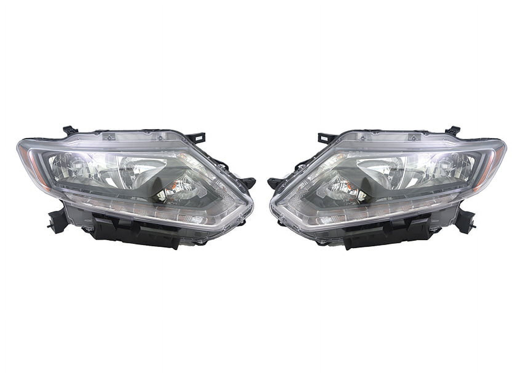 New Headlight Pair Compatible With Nissan Rogue 2014 2015 2016 By Part ...